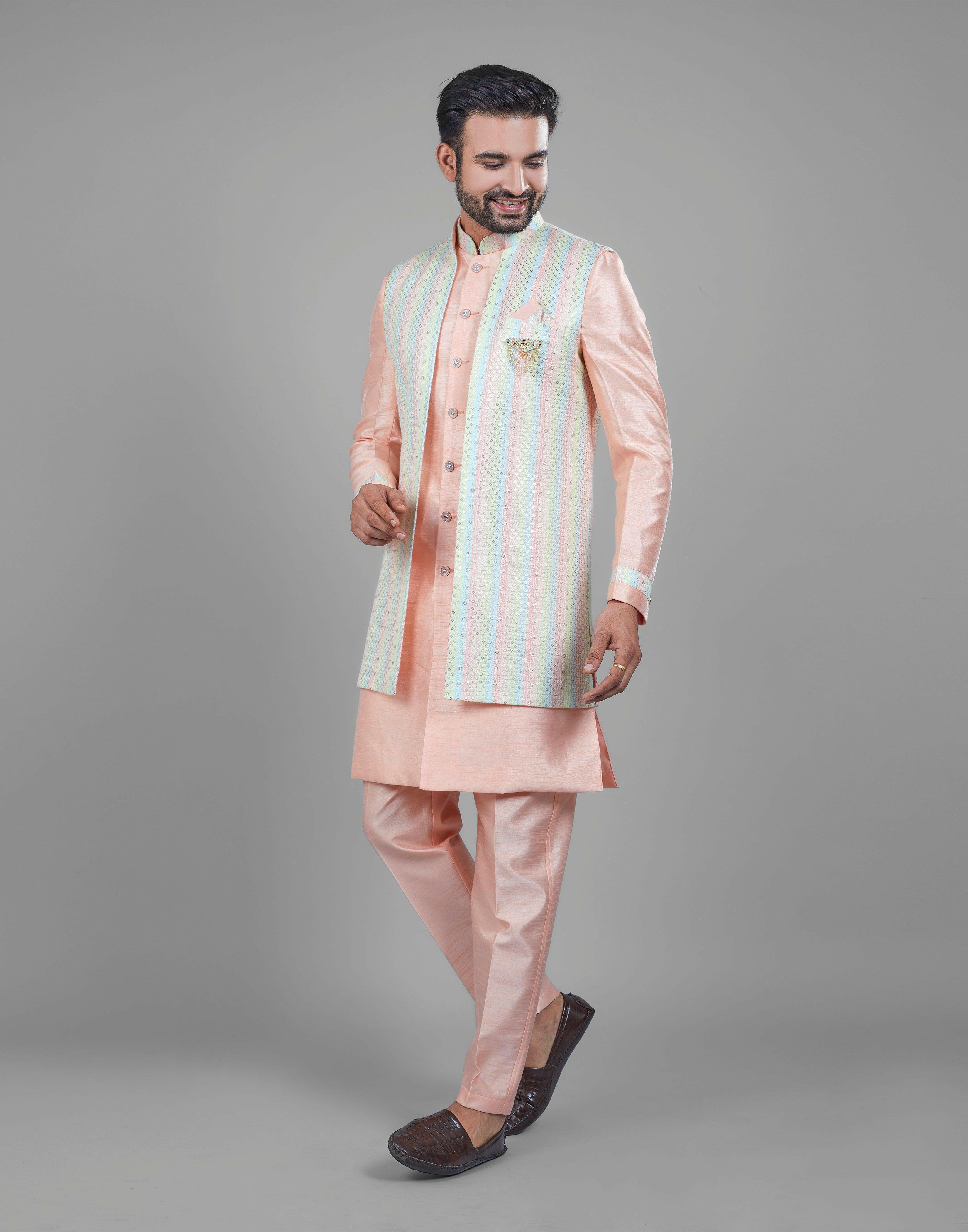 Indo Western with Long Jacket 6624 – Ethnic Mela India
